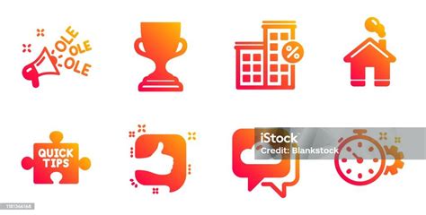 일기 예보 빠른 팁과 같은 아이콘 세트 올레 찬송가 대출 집 및 수상 컵 표지판 벡터 Championship에 대한 스톡 벡터 아트 및 기타 이미지 Istock
