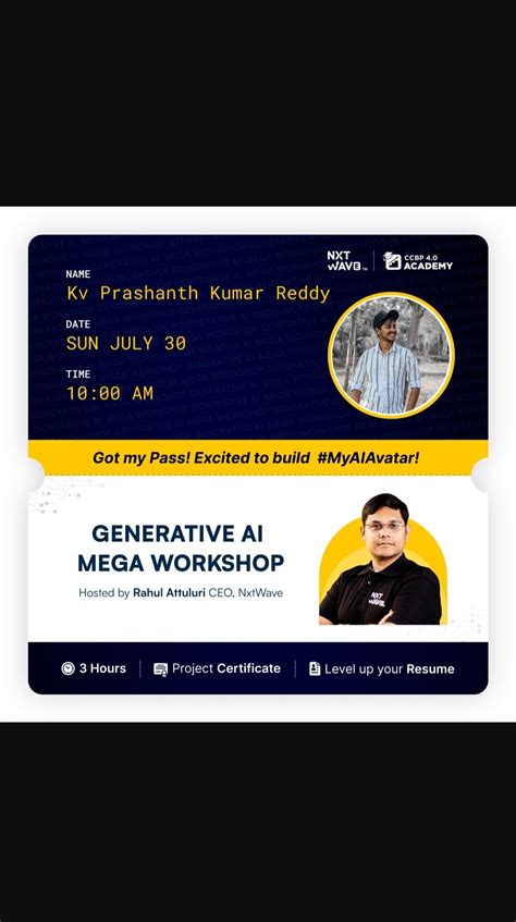 Prashanth Reddy On Linkedin Myaiavatar Ai Workshop