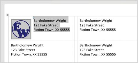 How To Create Printable Address Labels With Images In Microsoft Word