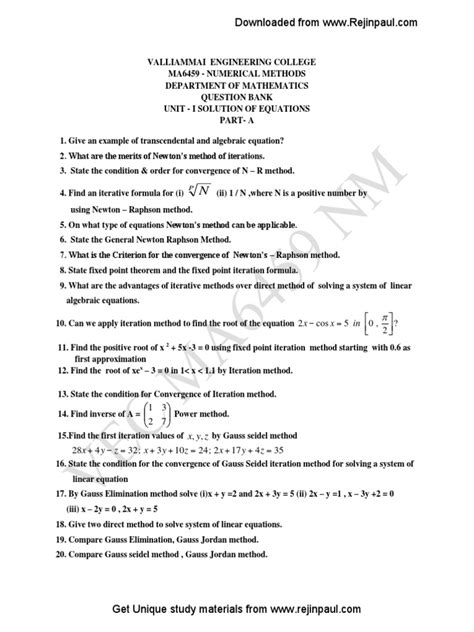 ma6459 numerical methods pdf interpolation numerical analysis