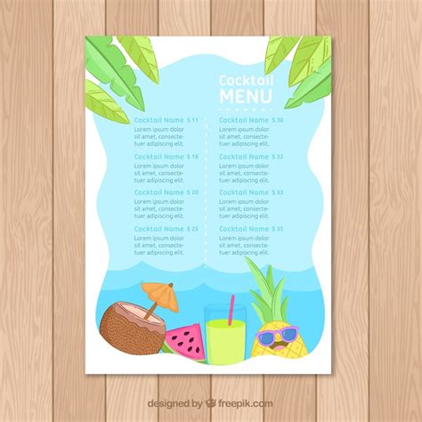 여름 메뉴판 이미지 Freepik에서 무료 다운로드