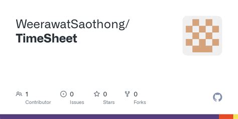 Github Weerawatsaothongtimesheet