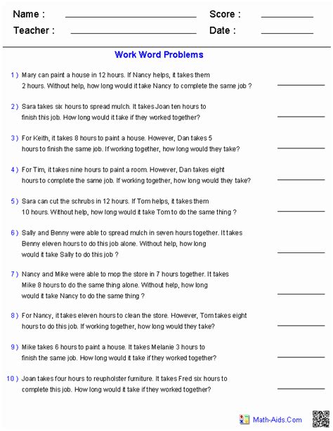 Solving Equations Word Problems Worksheet Pro Worksheet