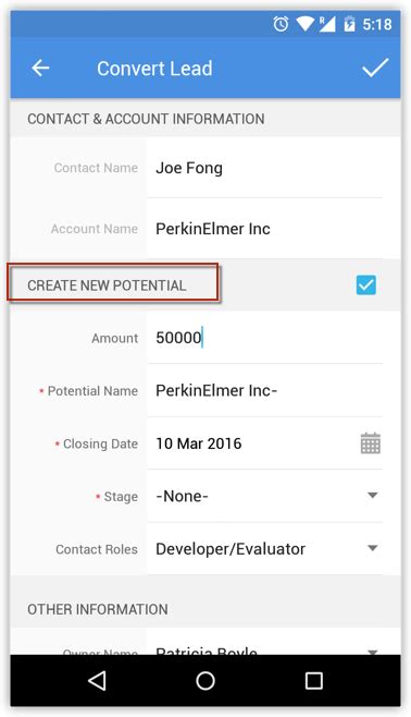Using The Zoho Crm Mobile App For Android