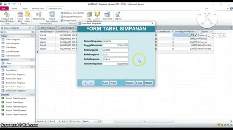 Membuat Database Menggunakan Microsoft Access Youtube