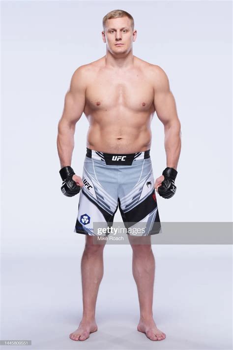 Sergei Pavlovich Poses For A Portrait During A Ufc Photo Session On