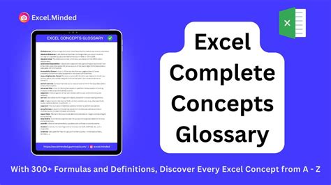 Excel Complete Concepts Glossary With 300 Formulas And Definitions Discover Every Excel