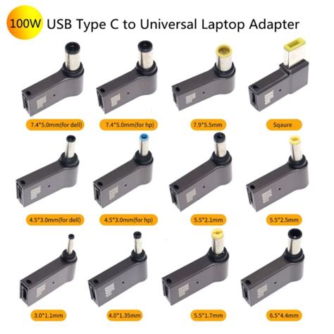 100w Pd Spoof Plug Usb Type C Female To Universal Male Jack Converter For Lenovo For Asus
