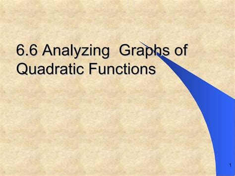 Graphs Of Quadratic Function Grade 9 Pptx