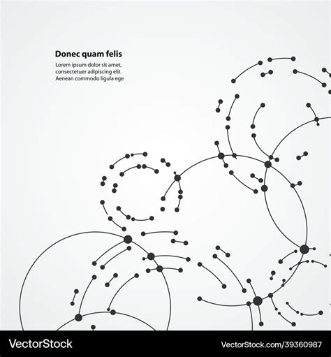 Points Connecting Circles Background Royalty Free Vector