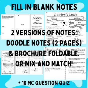 Newton S Laws Of Motion Foldable And PPT By The Science Studio TPT