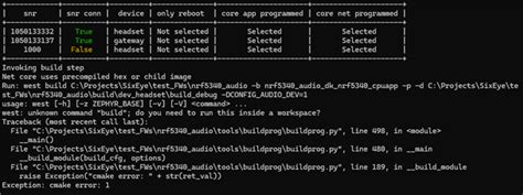 Fail To Build A Copy Of Nrf5340 Example Audio Application Nordic Qanda
