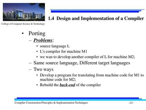 Ppt Compiler Construction Principles And Implementation Techniques