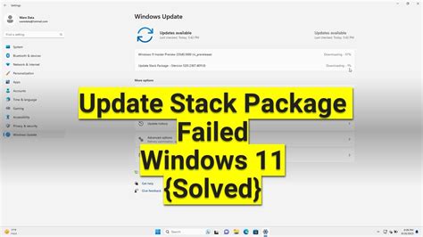 Update Stack Package Failed Windows 11 Update Solved Youtube