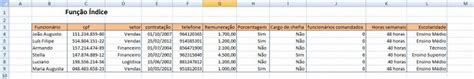 Função Índice No Excel