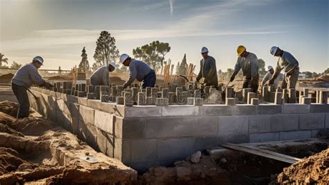 Stability Building Foundation Stock Illustration Illustration Of