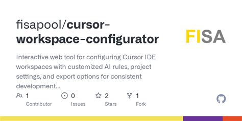 Github Fisapoolcursor Workspace Configurator Interactive Web Tool For Configuring Cursor Ide