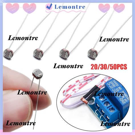 Lemontre 203050pcs Light Dependent Resistor Arduino 5mm Ldr Cds Sensor Shopee Philippines