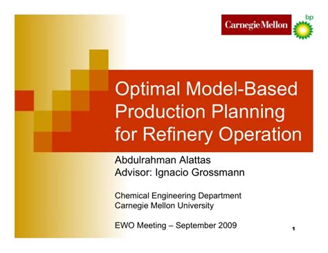 Ppt Optimal Model Based Production Planning For Refinery Operation