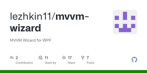 Github Lezhkin11mvvm Wizard Mvvm Wizard For Wpf