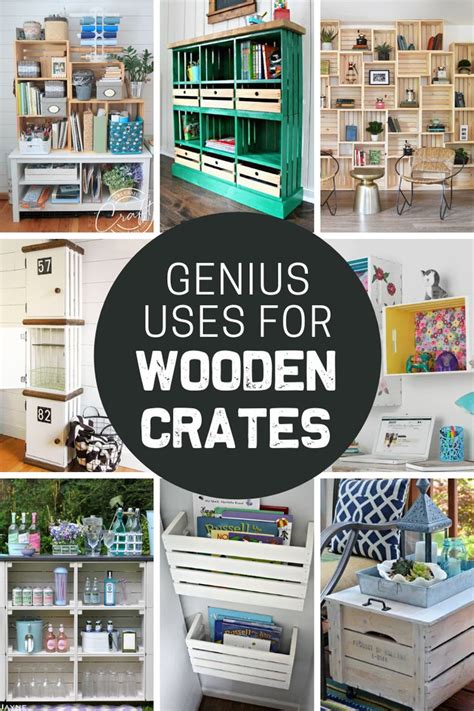 19 Uses For Wooden Crates Creative Storage Solutions Wooden Crate Shelves Wooden Crates