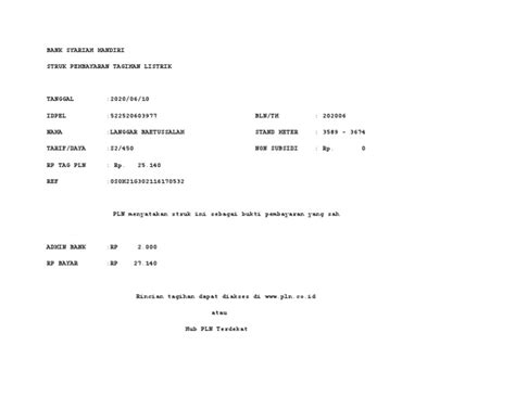 Cetak Struk Pln Pdf
