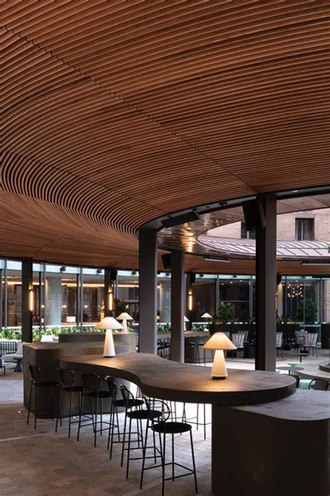 Sculptform Parametric Curved Timber Rooftop Canopy Sofitel Wentworth