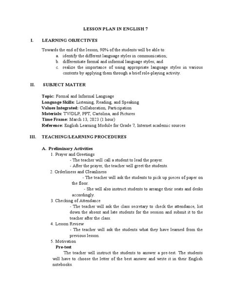 lp q3 m2 formal informal language pdf teachers nonverbal