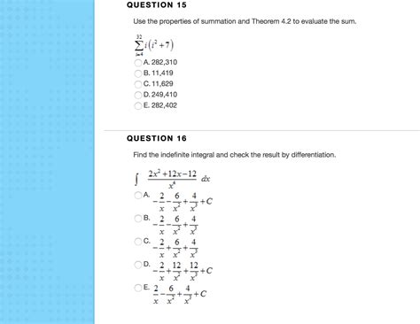 Solved Use The Properties Of Summation And Theorem 42 To