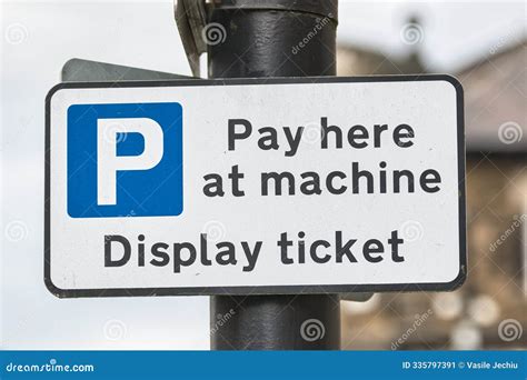 Parking Payment Instructions Sign Stock Image Image Of Outdoors