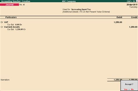 Adjusting Input Credit Claimed Under Npv With Output Tax