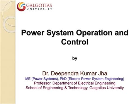Module1 Power System Operation And Control Ppt