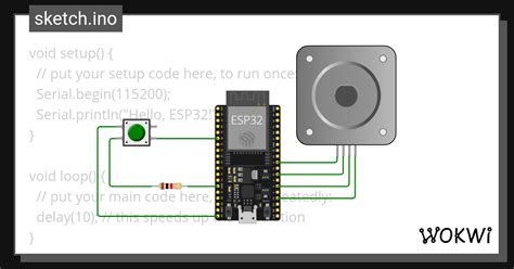 按键控制步进电机 Wokwi Esp32 Stm32 Arduino Simulator