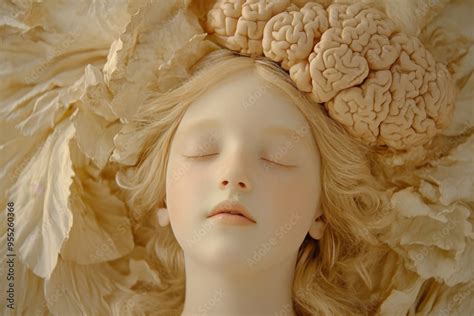 Brain Asymmetry Brain Cortex Surreal Depiction Of A Woman Lying Peacefully With Her Brain Brain Asymmetry Brain Cortex Surreal Depiction Of A Woman Lying Peacefully With Her Brain