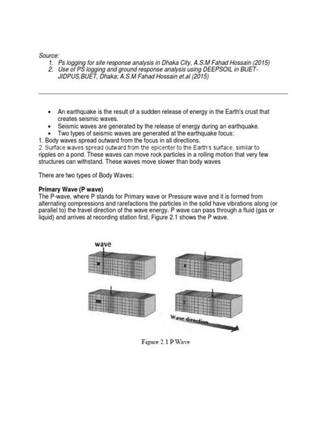 P S Logging Summary Downhole Method Pdf Waves Applied And