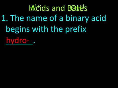 PPT 1 The Name Of A Binary Acid Begins With The Prefix PowerPoint Presentation ID