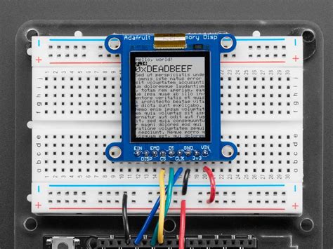 Adafruit Sharp Memory Display Breakout 13 168x144 Monochrome Id