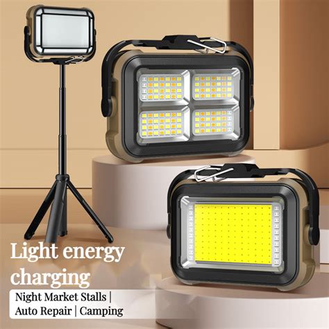 โคมไฟพลังงานแสงอาทิตย์ Type C พร้อมตะขอแม่เหล็ก อเนกประสงค์ สําหรับตั้งแคมป์ Shopee Thailand