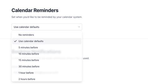 Configuring Calendar Reminders Meetings Help
