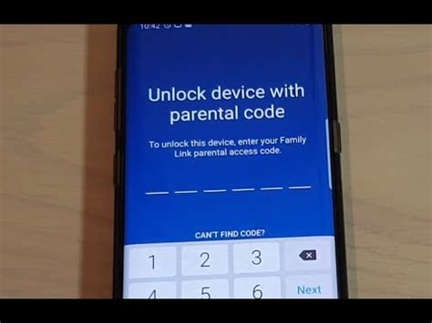 How To Unlock Android Device Parental Code From Family Link Access Code YouTube