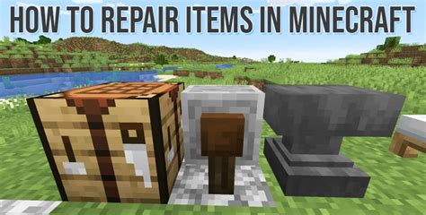 How To Repair Items In Minecraft My Otaku World
