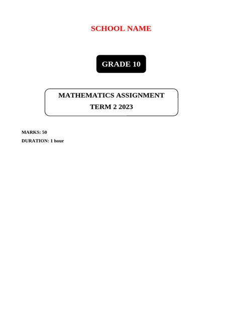 Term 2 Grade 10 Assignment Pdf