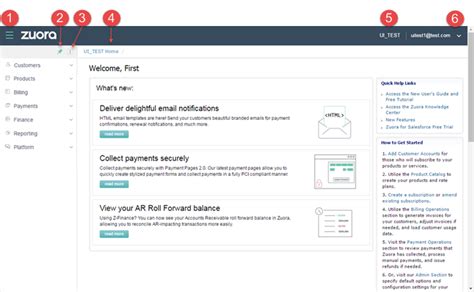 Legacy User Interface Zuora