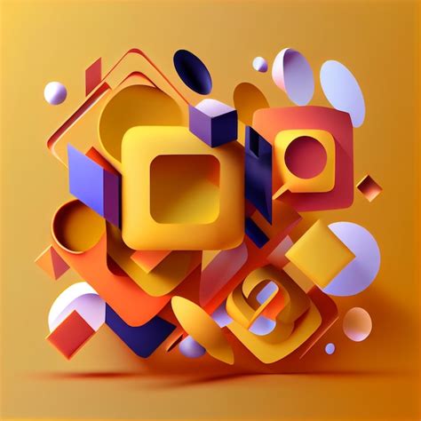 Premium Photo Geometric Shapes Composition Abstract Background
