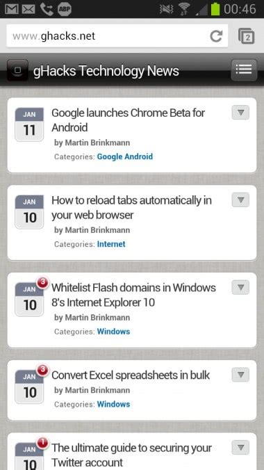 Google Launches Chrome Beta For Android GHacks Tech News