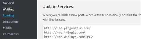 Updated Working Wordpress Ping List Services 2018