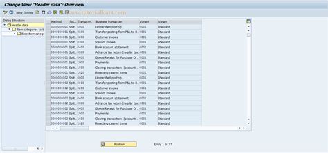 GSP RD SAP Tcode Define Split Rule