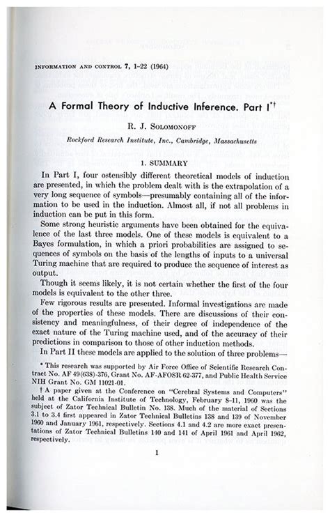 A Formal Theory Of Inductive Inference Part I Ii In Brillouin Et Al