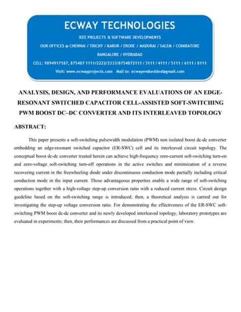 Analysis Design And Performance Evaluations Of An Edge Resonant Switched Capacitor Cell