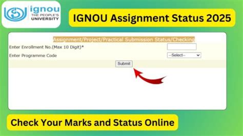 IGNOU Assignment Status 2024 Check Submission Marks Online